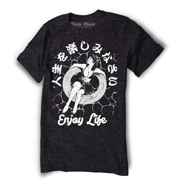Sexy Anime Girl T Shirt Chill Pool Float Enjoy Life Moshi Moshi